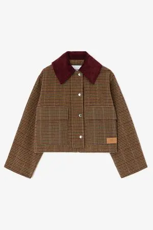 GANNI Cotton Blend Jacket - Mixed