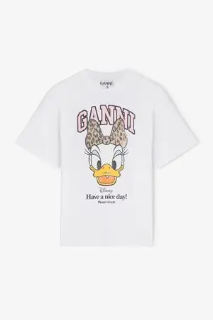 GANNI Daisy Duck Printed T-shirt - White