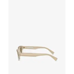 Brunello Cucinelli Rectangle-frame Acetate Sunglasses - White