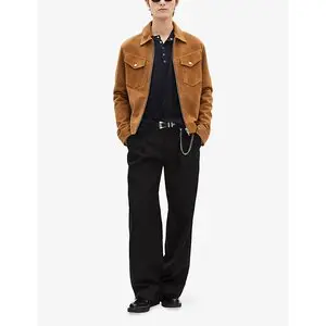 The Kooples Four-pocket Zip-up Suede Jacket