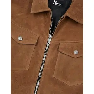 The Kooples Four-pocket Zip-up Suede Jacket