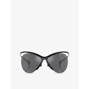 Burberry Be3168 Cat-eye Sunglasses - Black