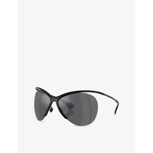 Burberry Be3168 Cat-eye Sunglasses - Black