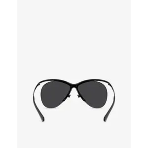 Burberry Be3168 Cat-eye Sunglasses - Black
