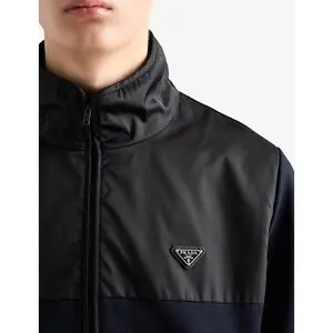 Prada Re-nylon Zipped Cotton-fleece Jacket