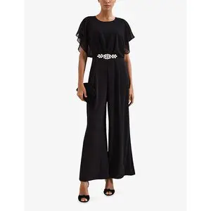 PHASE EIGHT Crystal-embellished Woven Jumpsuit
