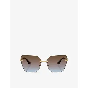 Dolce & Gabbana Dg2321 Cat-eye Metal Sunglasses - Gold