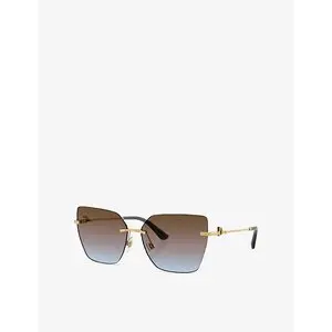 Dolce & Gabbana Dg2321 Cat-eye Metal Sunglasses - Gold