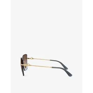 Dolce & Gabbana Dg2321 Cat-eye Metal Sunglasses - Gold