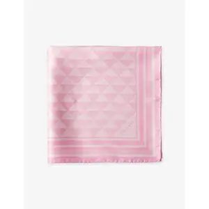Prada Printed Silk-twill Scarf - Pink