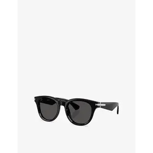 Burberry Round-frame Acetate Sunglasses - Black