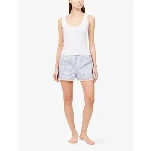 COU COU Check-print Cotton-poplin Shorts