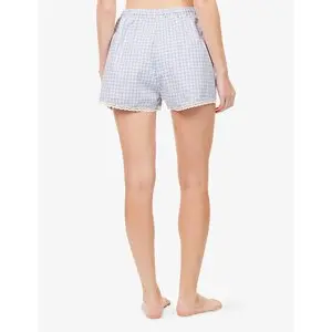 COU COU Check-print Cotton-poplin Shorts