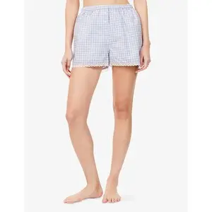 COU COU Check-print Cotton-poplin Shorts