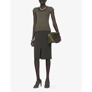 JOSEPH Saba Ribbed Stretch-cotton Top