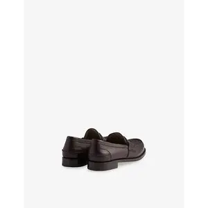 Prada Logo-embossed Leather Loafers - Brown