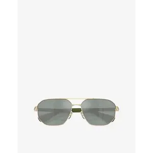 Burberry Be3166 Aviator Sunglasses - Gold