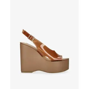 Vinyl Wedge Sandals For Women