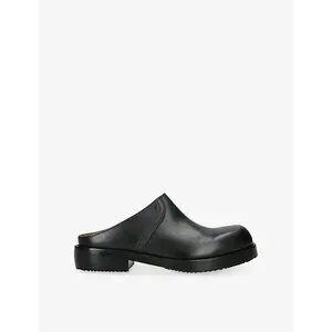 Dries Van Noten Chunky Leather Clogs - Black