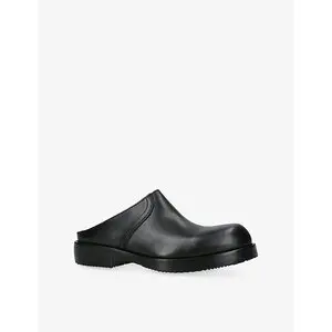 Dries Van Noten Chunky Leather Clogs - Black