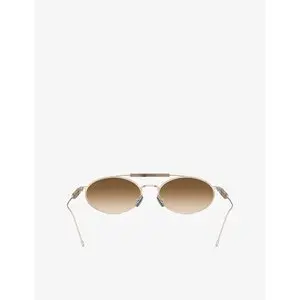 Brunello Cucinelli Oval-frame Metal Sunglasses - Pink