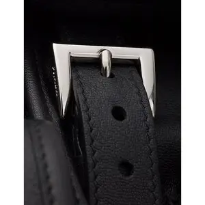 Prada Branded Leather Backpack - Black