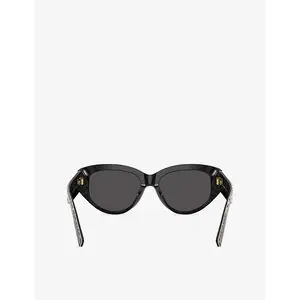 Dolce & Gabbana Dg4514 Cat-eye Leopard-print Sunglasses - Black