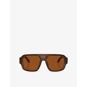 Dolce & Gabbana Square-frame Acetate Sunglasses - Brown
