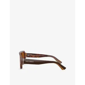 Dolce & Gabbana Square-frame Acetate Sunglasses - Brown