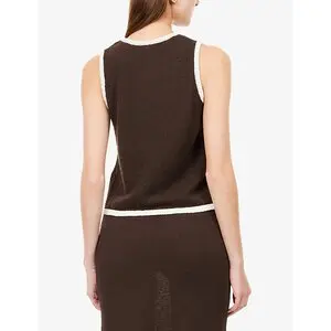 4TH & RECKLESS Contrasting-trim Woven Top