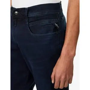 REPLAY Slim-fit Anbass Stretch-denim Jeans - Dark Blye