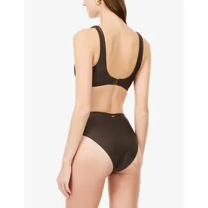 Simkhai Veyra Shell Stretch Bikini Top - Chocolate