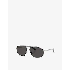 Dolce & Gabbana Dg2328 Aviator-frame Sunglasses - Silver