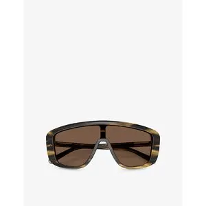 Dolce & Gabbana Dg4520 Rectangle-frame Printed Sunglasses - Brown