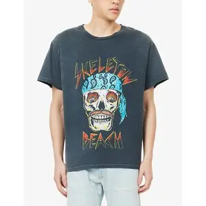 GALLERY DEPT. Skeleton Beach Graphic-print Cotton T-shirt - Black