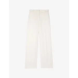 The Kooples Mid-rise Wide-leg Woven Trousers