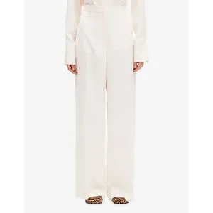The Kooples Mid-rise Wide-leg Woven Trousers