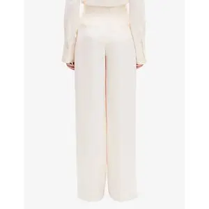The Kooples Mid-rise Wide-leg Woven Trousers