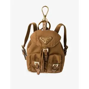 Prada Mini Icon Re-nylon Bag Charm - Brown