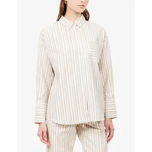 4TH & RECKLESS Cotton-blend Striped Shirt