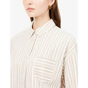 4TH & RECKLESS Cotton-blend Striped Shirt