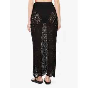 4TH & RECKLESS Cotton-blend Midi Skirt With Scalloped Hem