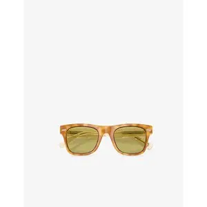 Brunello Cucinelli Acetate Pillow-frame Sunglasses - Brown