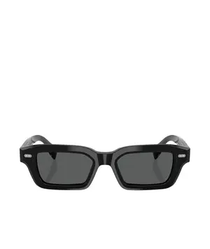 Brunello Cucinelli Bc4019s Rectangle Sunglasses - Black