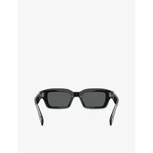 Brunello Cucinelli Bc4019s Rectangle Sunglasses - Black