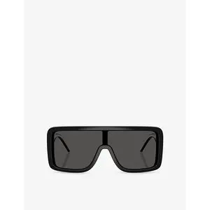 Dolce & Gabbana Rectangle-frame Acetate Sunglasses - Black