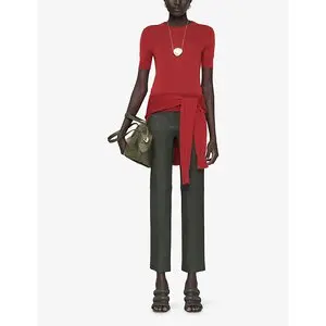 JOSEPH Coleman Leather Trousers - Palm Leaf