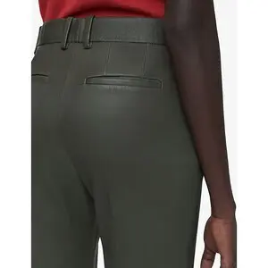 JOSEPH Coleman Leather Trousers - Palm Leaf