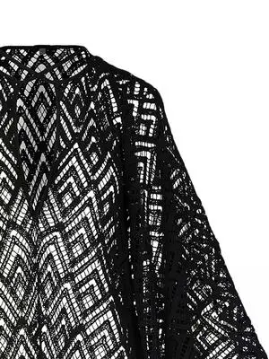 Johanna Ortiz Geometric-pattern V-neck Poncho