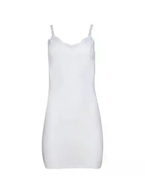 Vetements Lace-trim Mini Dress - White
